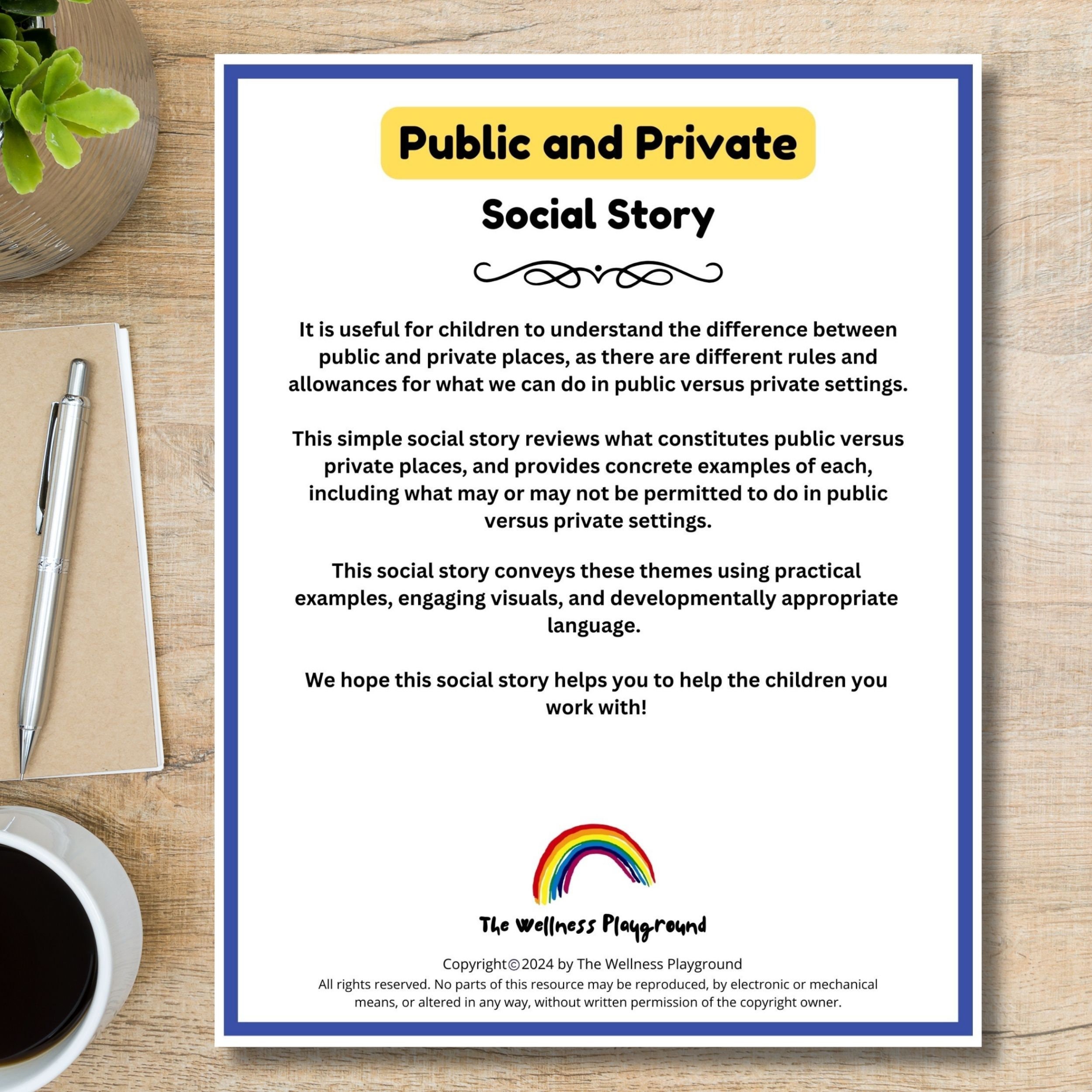 Public and Private Places Social Story: Special Education (PDF) - Etsy
