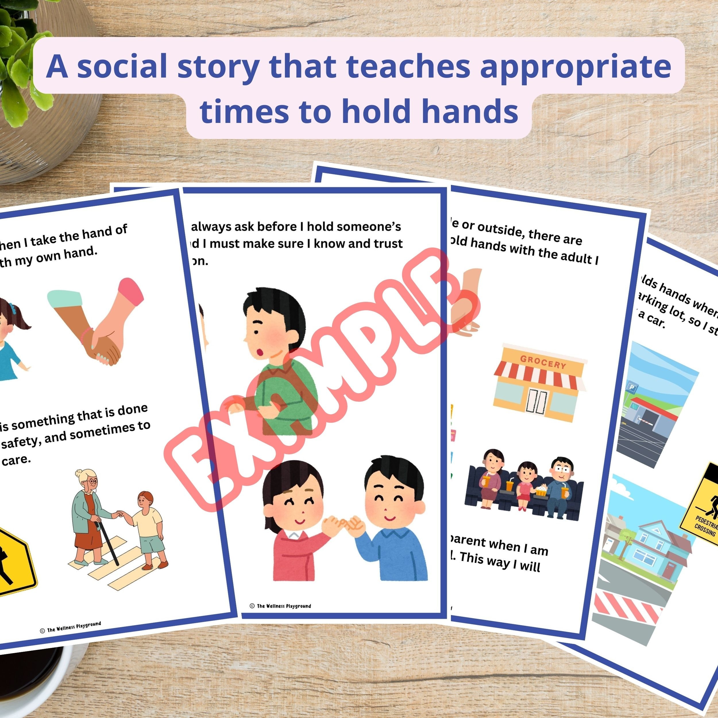 Holding Hands Social Story: Elopement Lesson for Kids (PDF) - Etsy