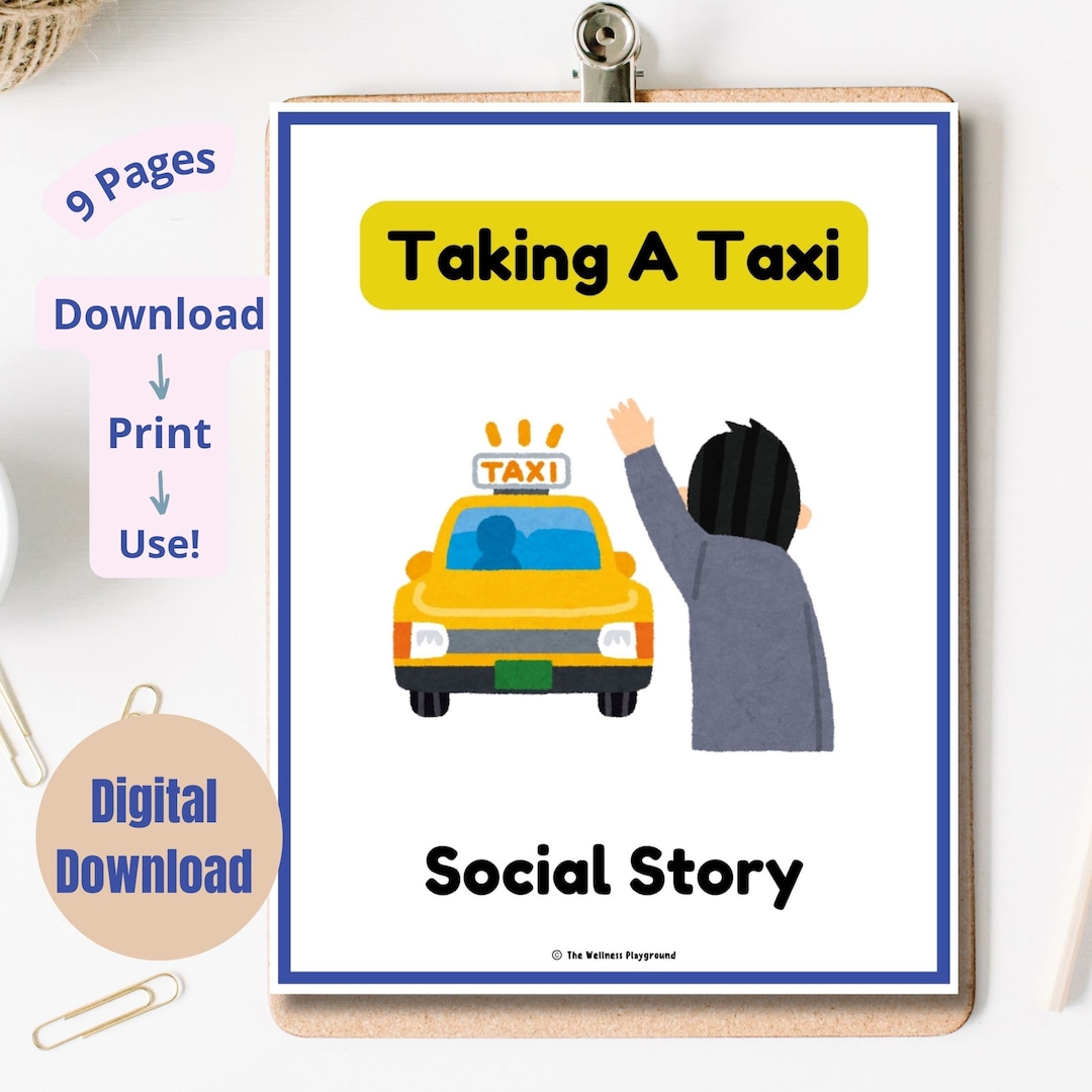 Social Story: Taking A Taxi | Hailing A Cab Life Skills Lesson ...