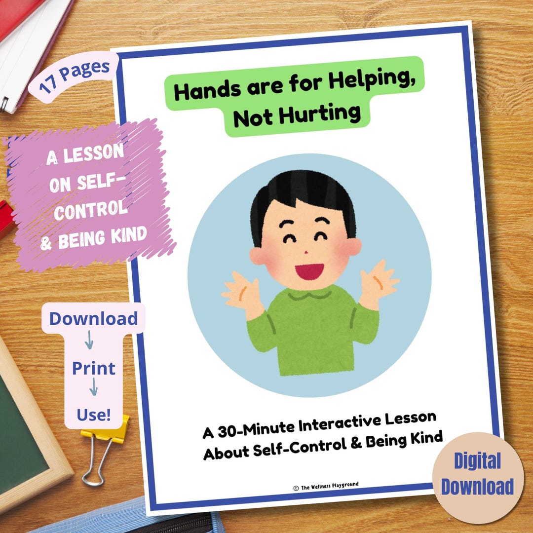 Hands Are for Helping Not Hurting Social Story Lesson | Self-regulation ...
