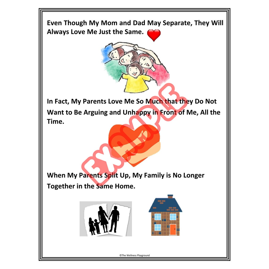 Divorce Social Story for Kids: Family Separation Support (PDF) - Etsy