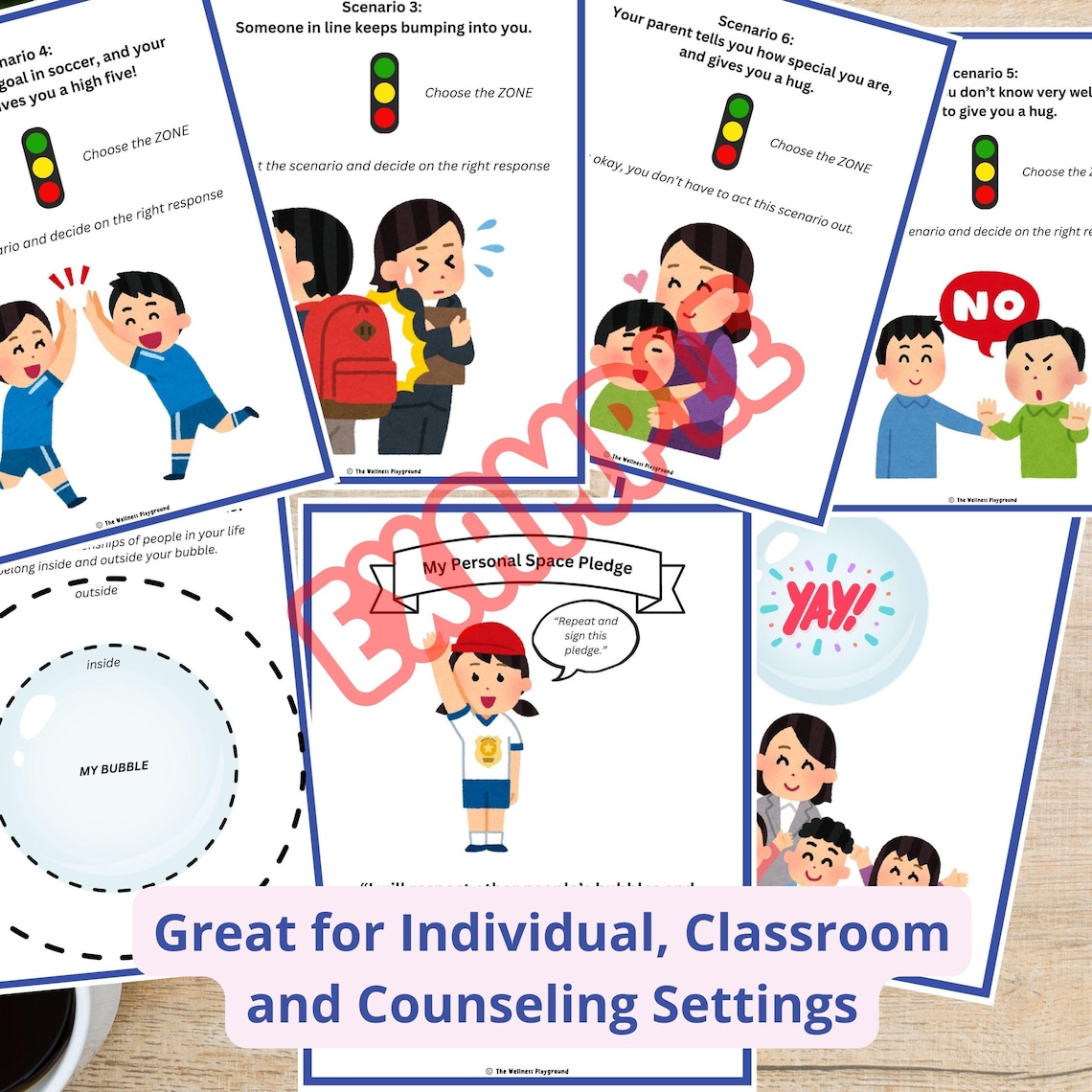 Personal Space Social Story: Elementary Lesson & Hula Hoop Game ...