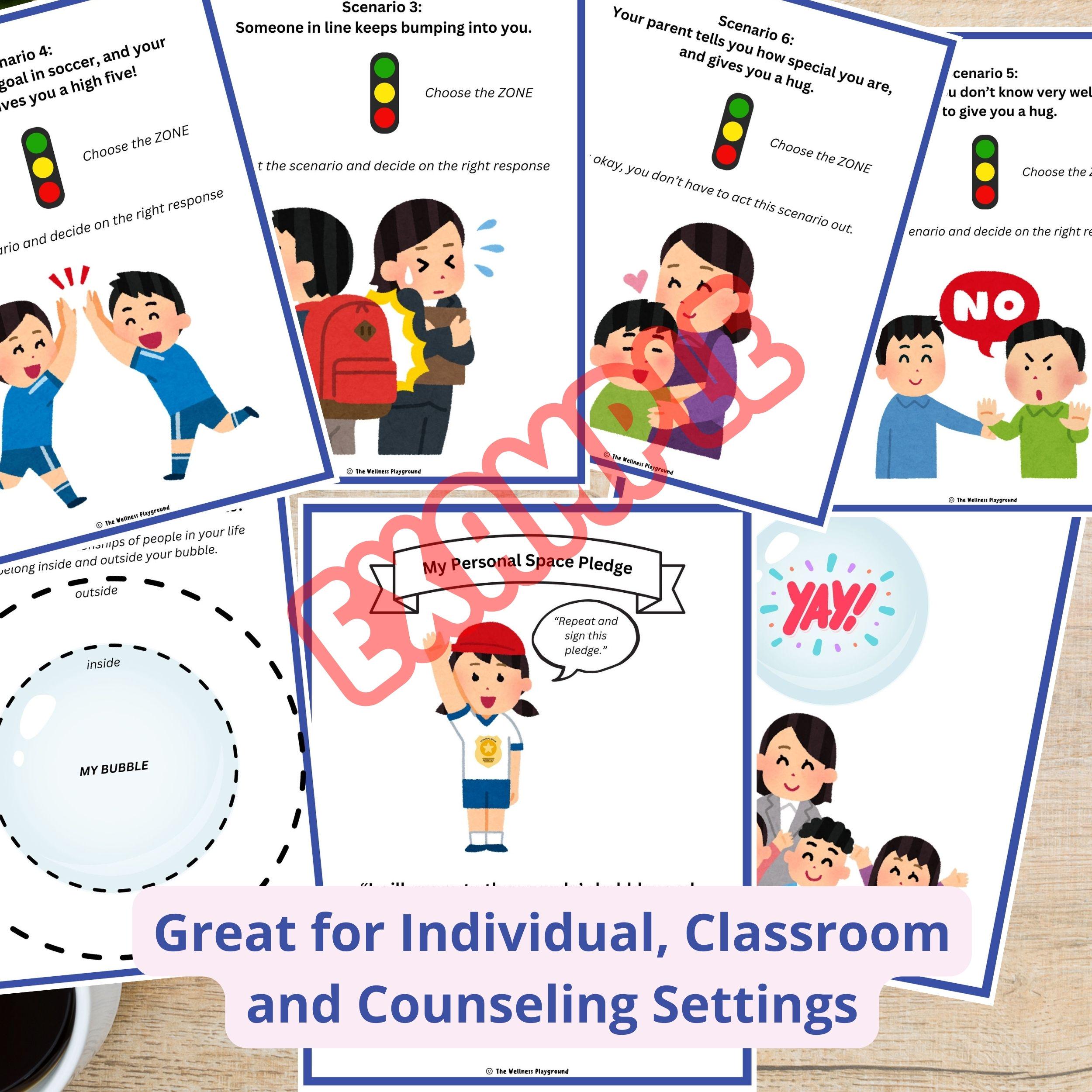 Personal Space Social Story Lesson | Fun Activities, Hula Hoop Game ...