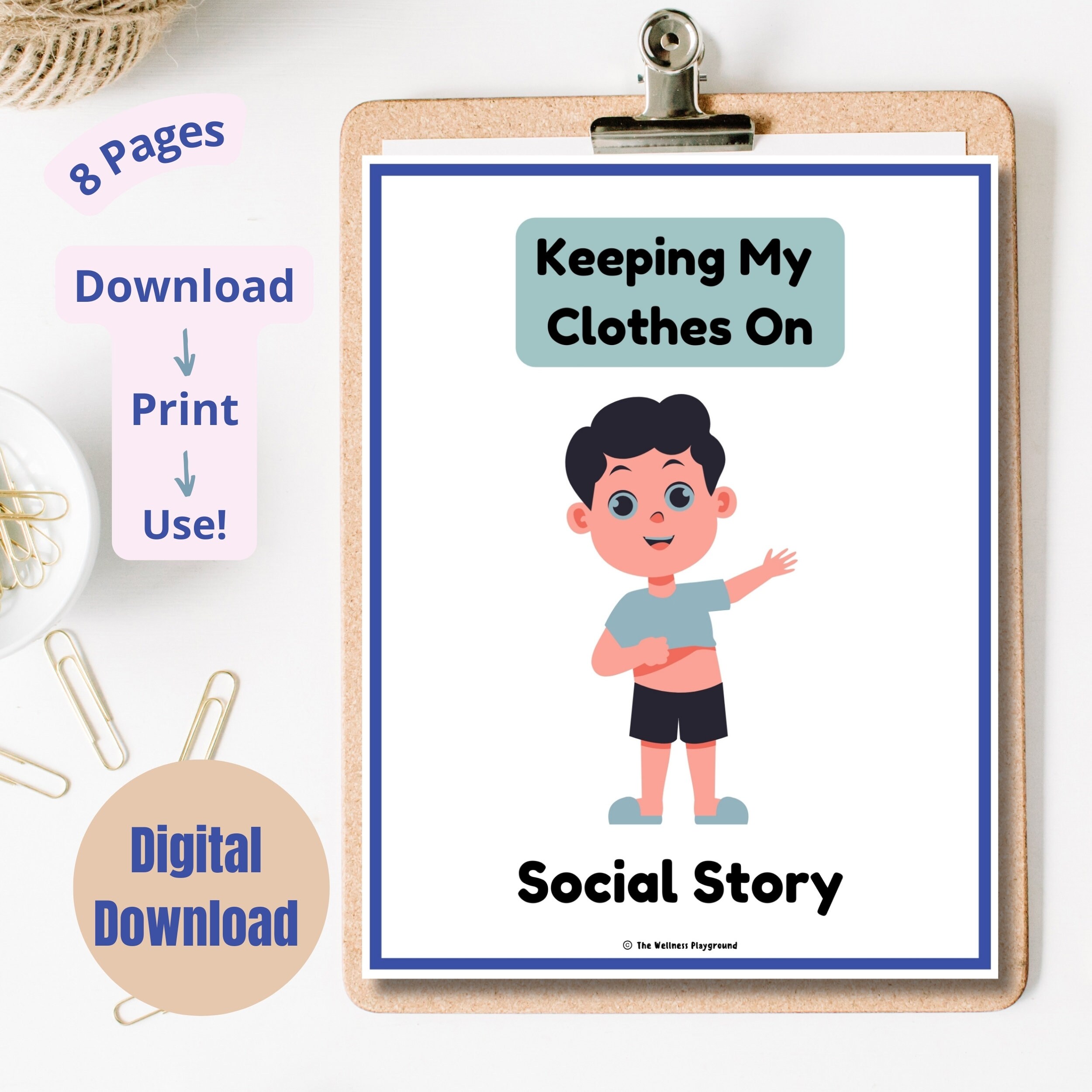 Social Story on Keeping Clothes on | Social Story for Student With ...