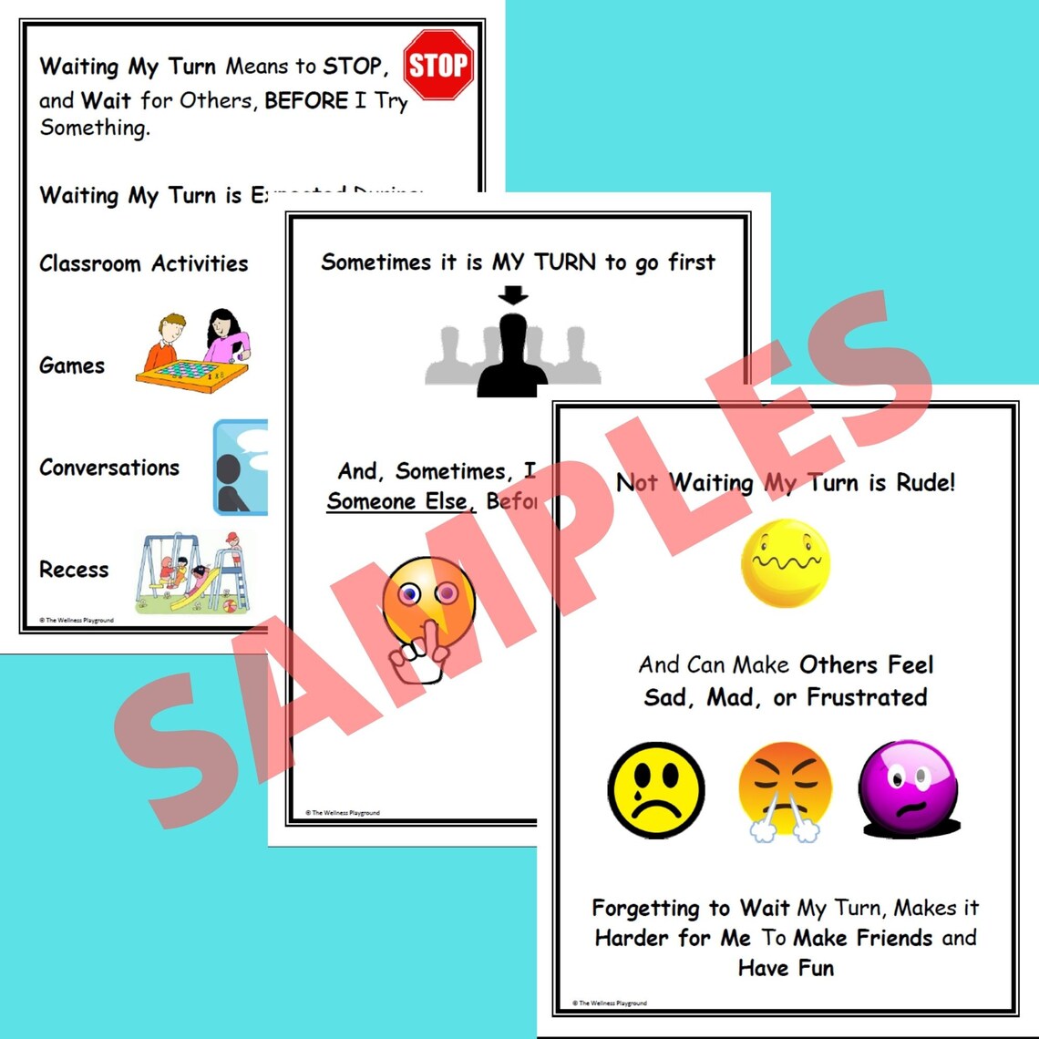 Printable Social Story: Taking Turns - Social Skills (PDF) - Etsy