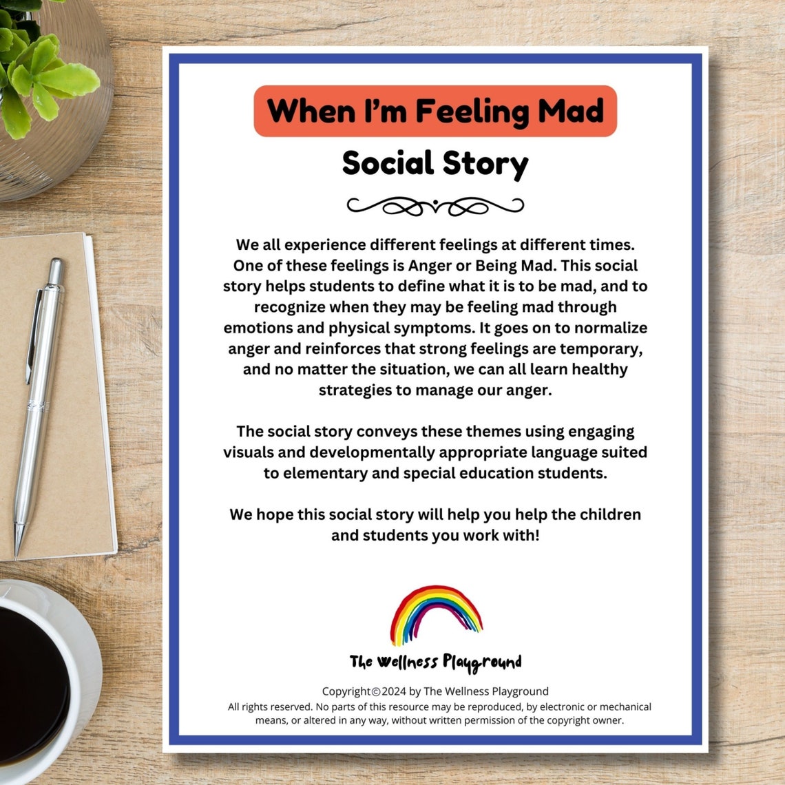 Social Story When I'm Feeling Mad, Anger Emotions Social Story, Social ...