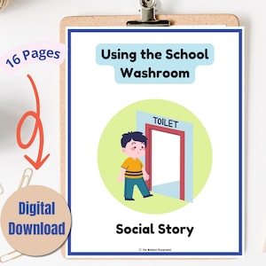 Social Story Using the School Washroom | Life Skills Toileting Lesson ...