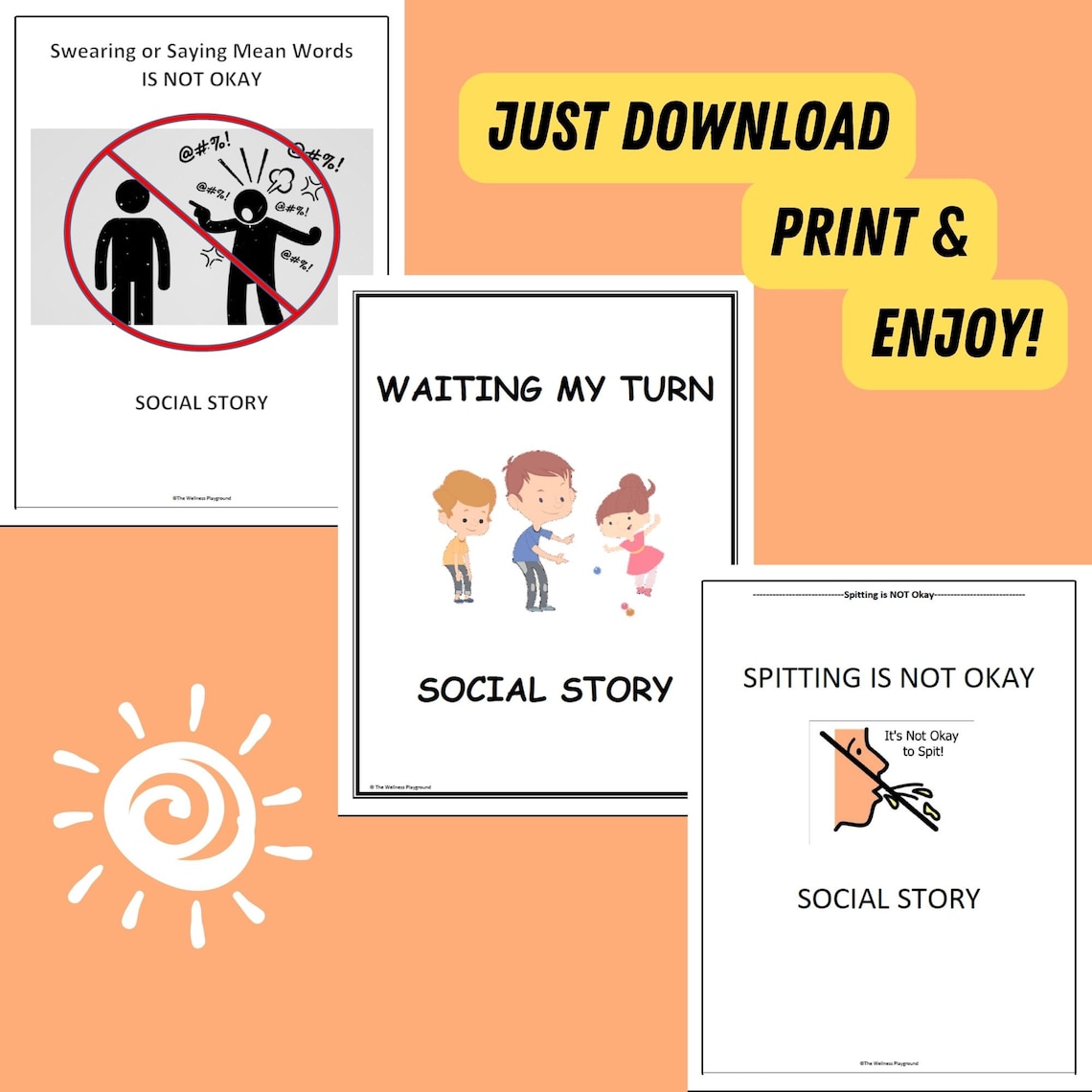 Social Story Bundle 12 Common Classroom Behaviours | Printable Social ...