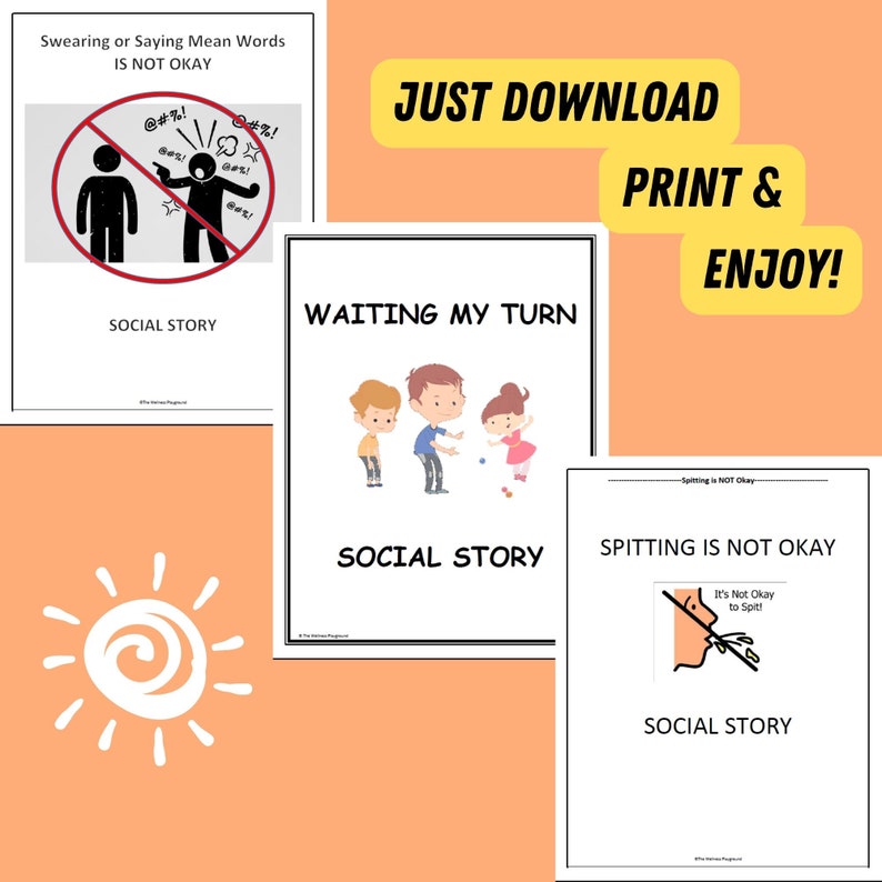 Social Story Bundle 12 Common Classroom Behaviours | Printable Social ...
