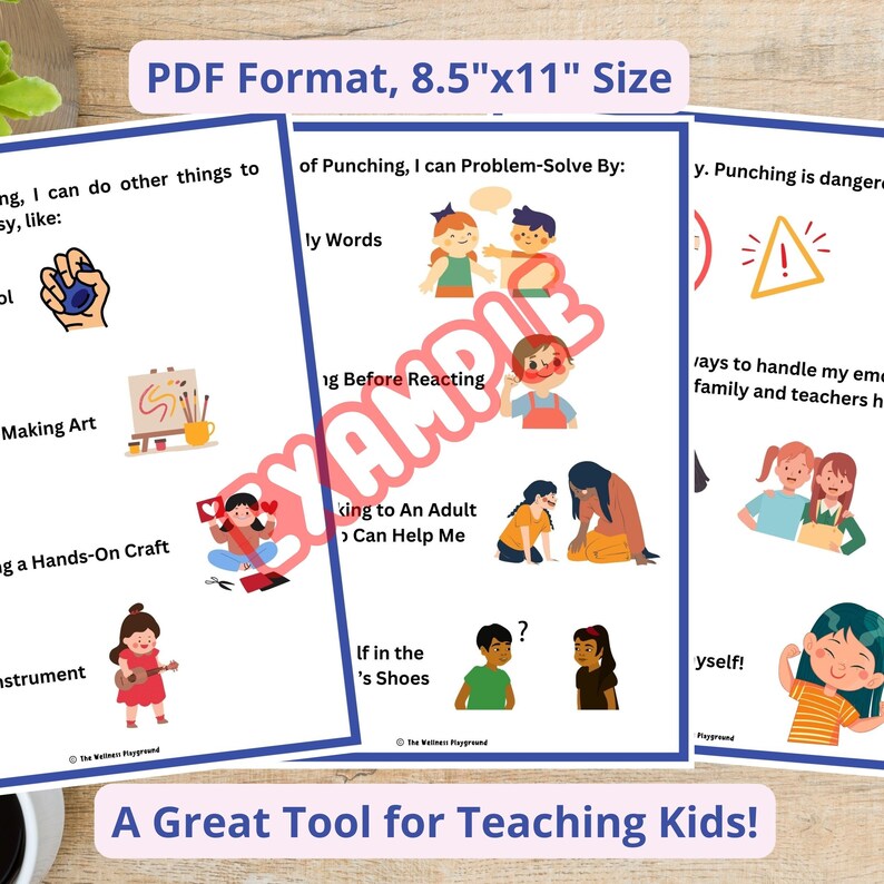 No Punching Social Story: Behavior Management Lesson (digital Download ...