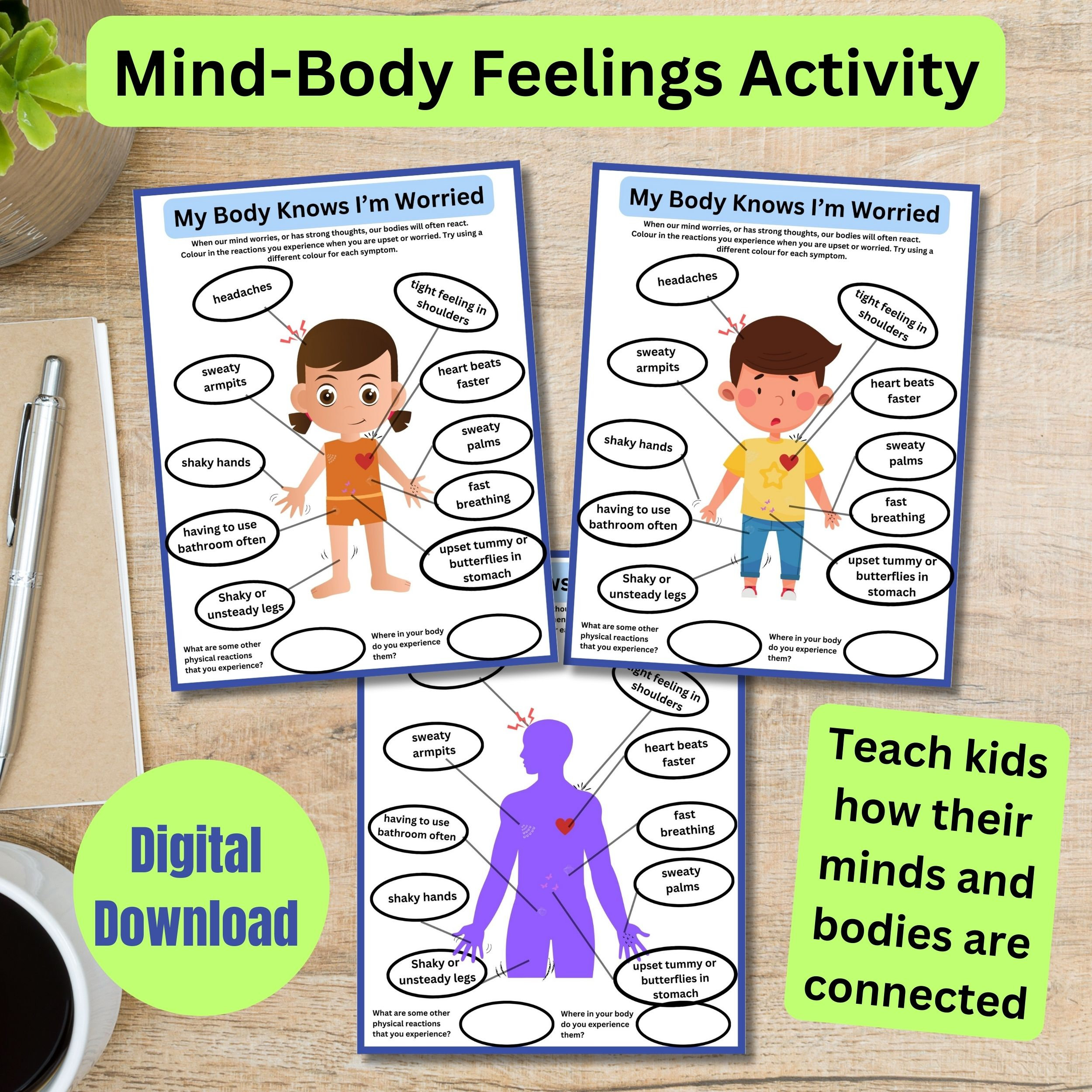 Feelings Activity for Elementary | Social Emotional Learning Lesson - Etsy