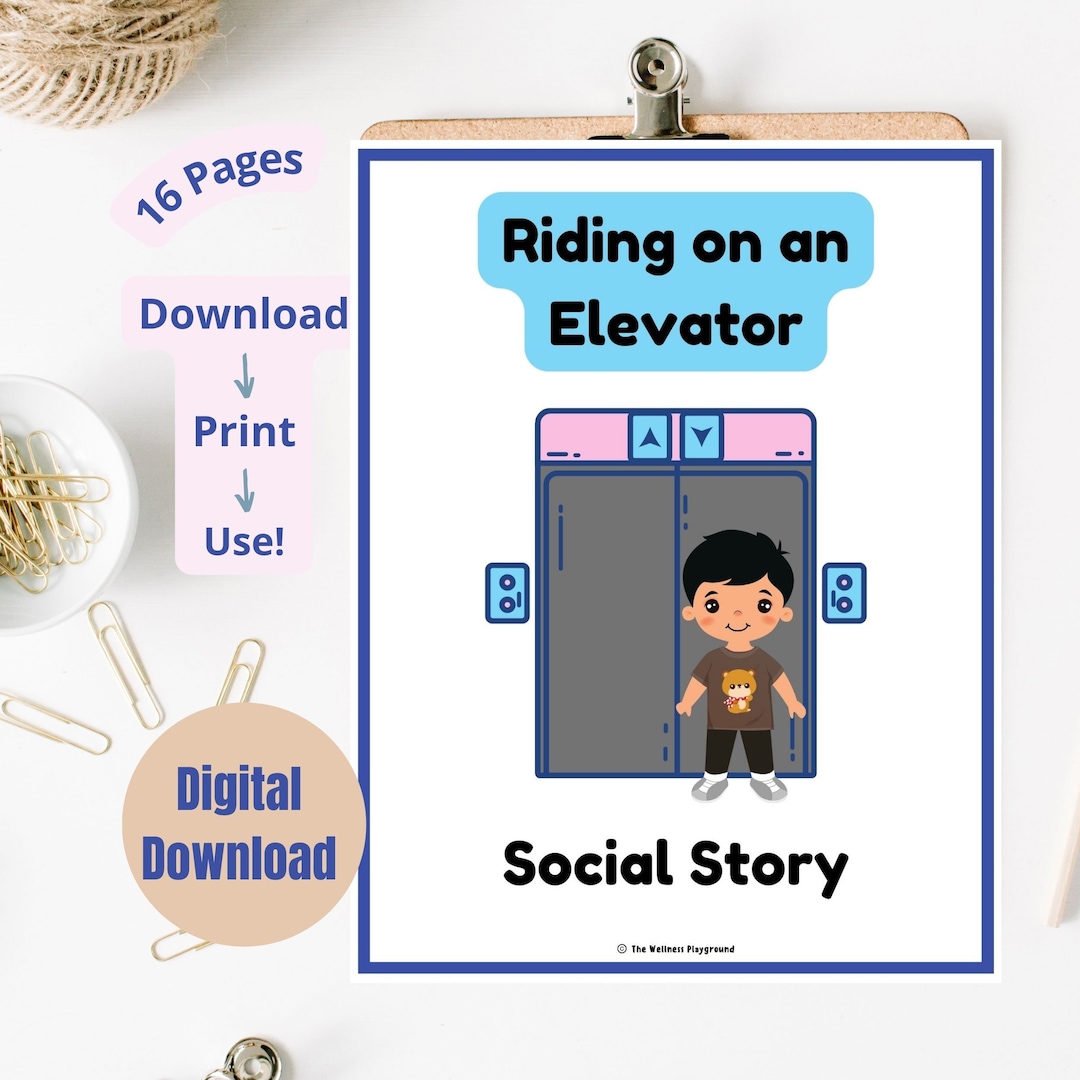 Elevator Social Story: Life Skills Lesson (PDF Download) - Etsy