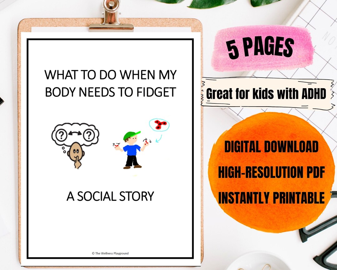 ADHD Social Story About Fidgeting Impulsivity ADHD Kids Lesson ADHD ...