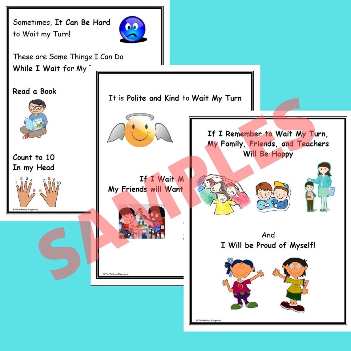 Printable Social Story | Taking Turns | Waiting My Turn | Digital ...