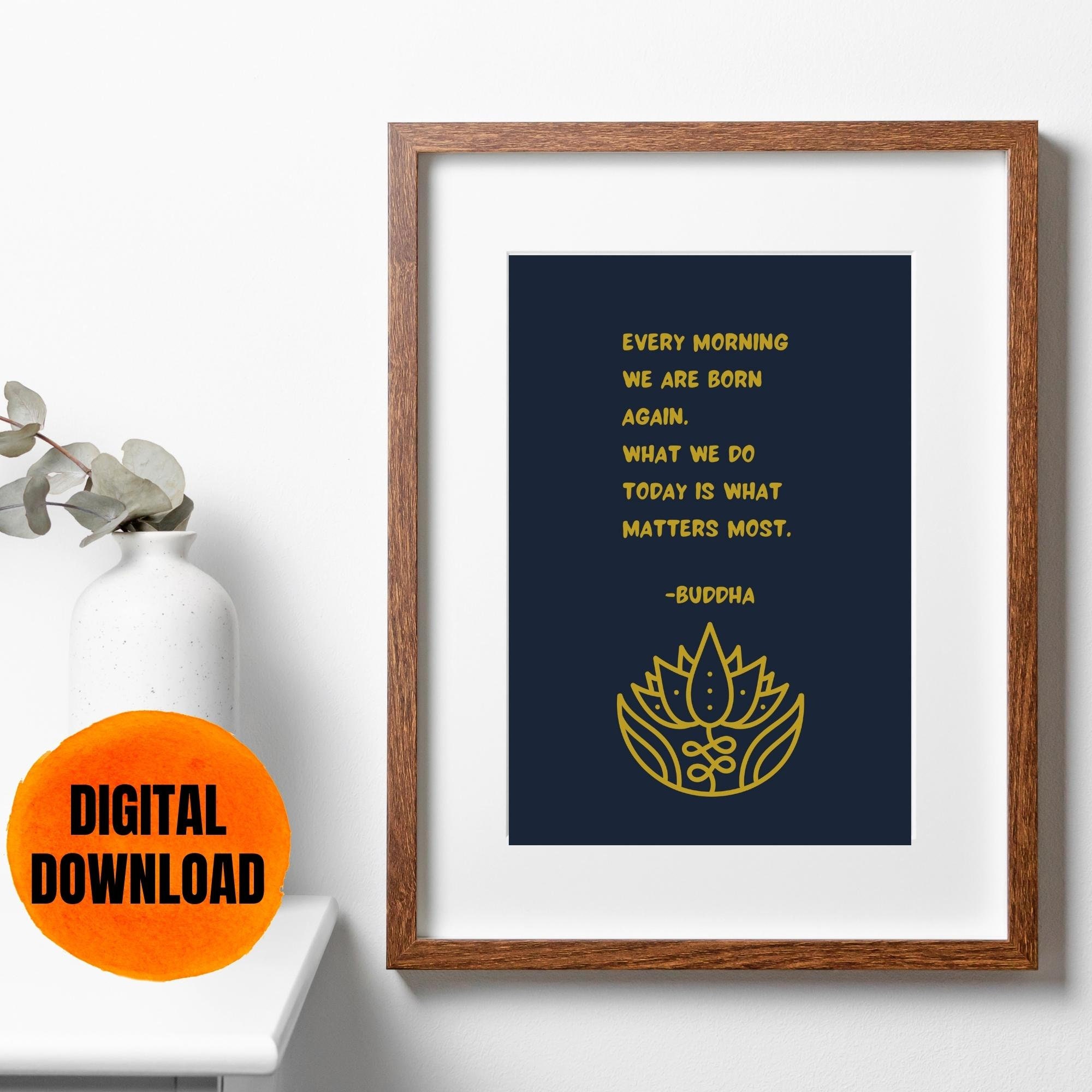 Buddha Quote Printable Digital Art Home Decor Inspirational Saying ...