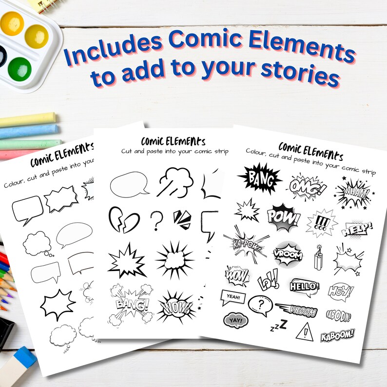 Blank Comic Book | Printable Comic Book Template | Digital Comic Book ...