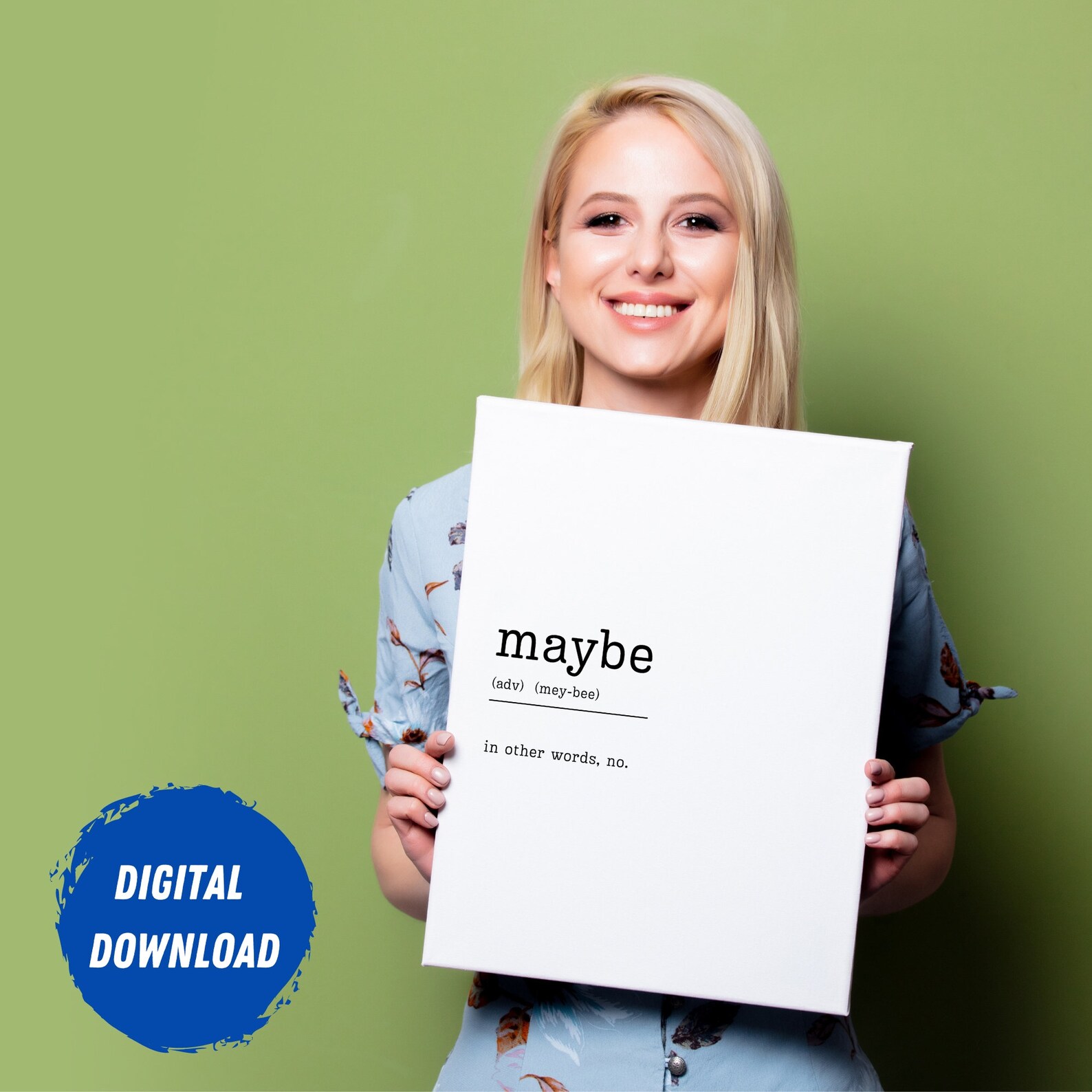 Maybe Definition Print: Funny Dictionary Wall Art (digital Download) - Etsy