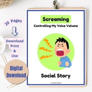 Social Story: Screaming, Controlling My Voice Volume | Emotional ...