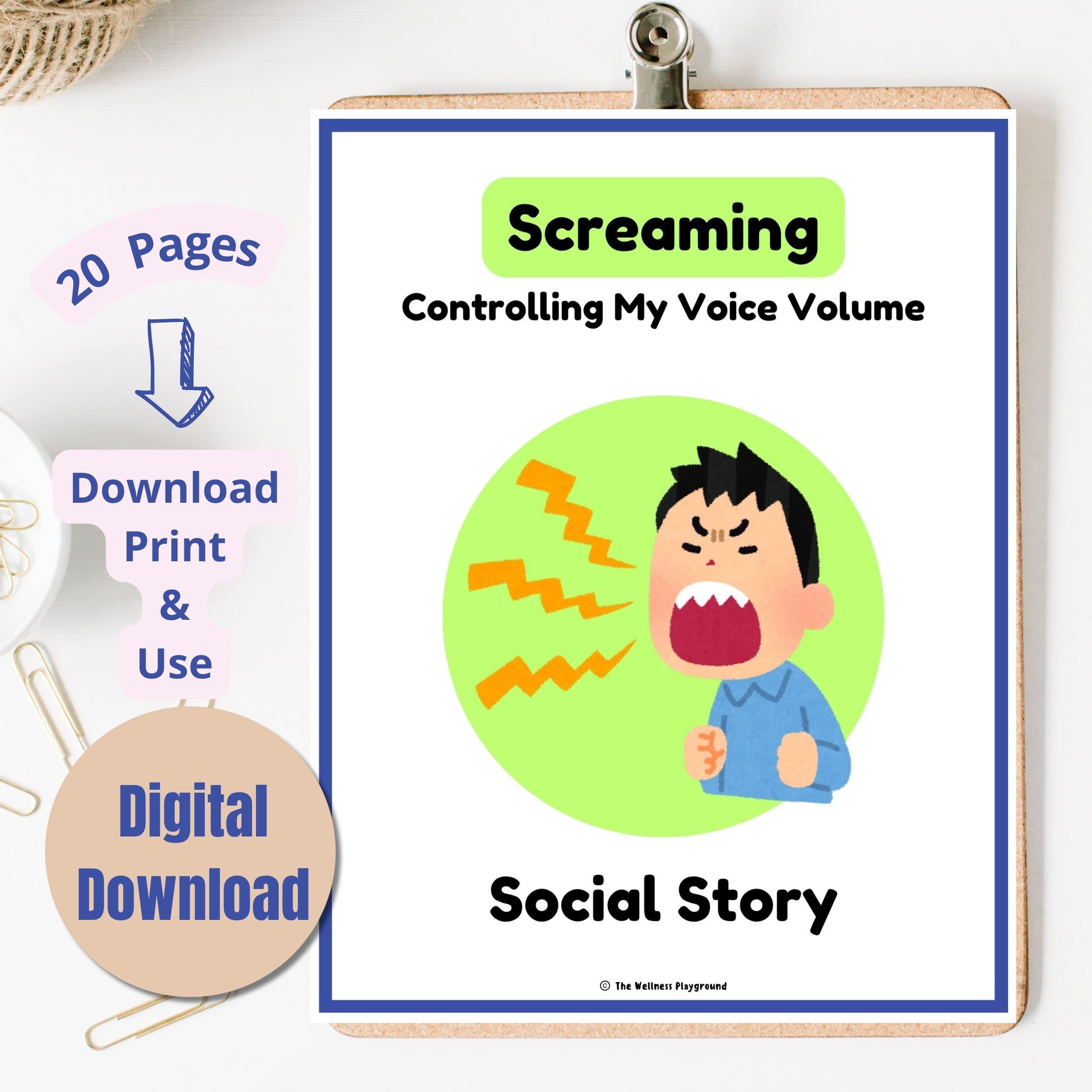Social Story: Screaming, Controlling My Voice Volume | Emotional ...