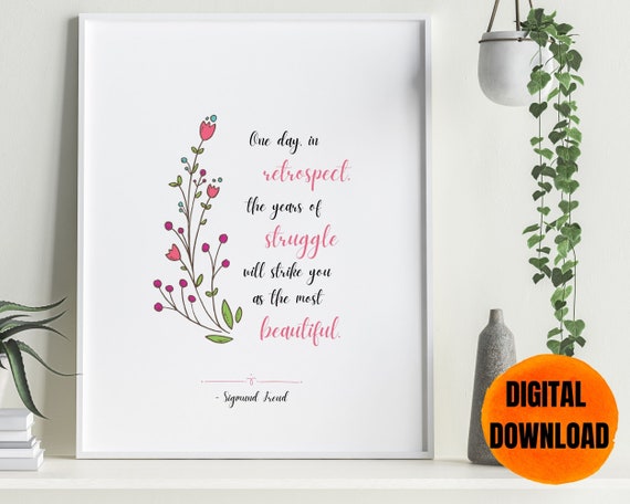 Freud Quote Inspirational Poster Printable Wall Decor - Etsy