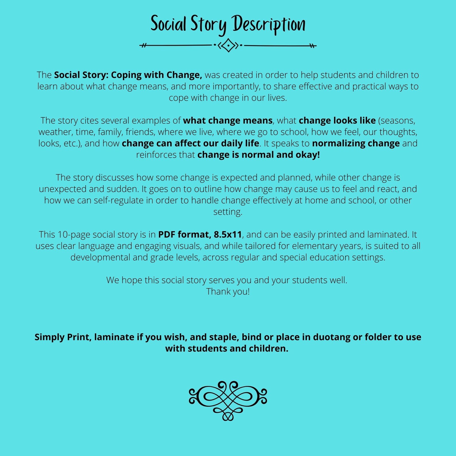 Coping With Change Social Story: Classroom Resource (digital Download ...