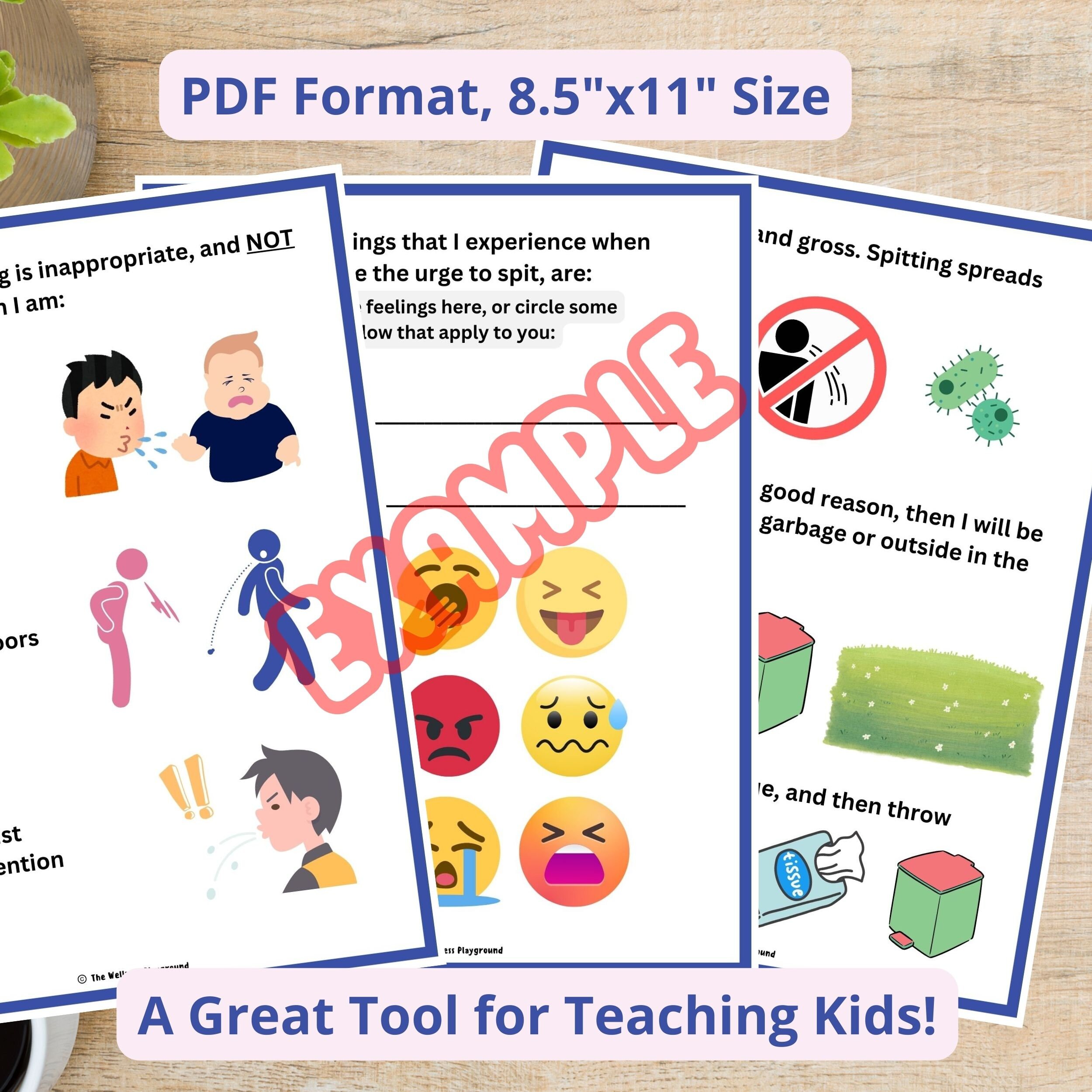 No Spitting Social Story: Autism & ADHD Classroom Behavior (PDF) - Etsy