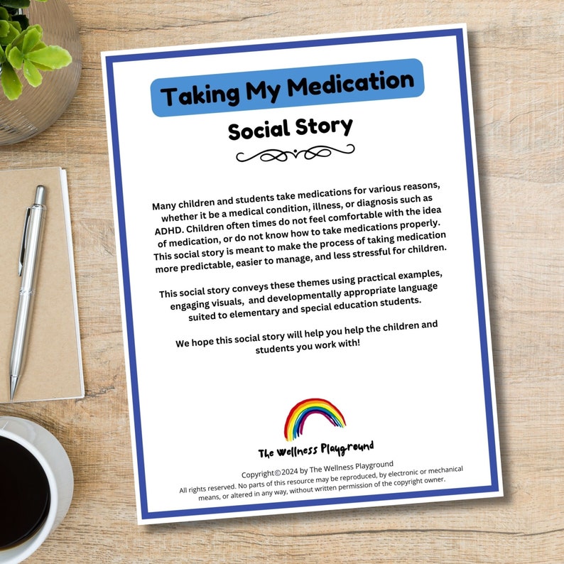 Taking Medication Social Story: ADHD Life Skills Lesson - Etsy Canada