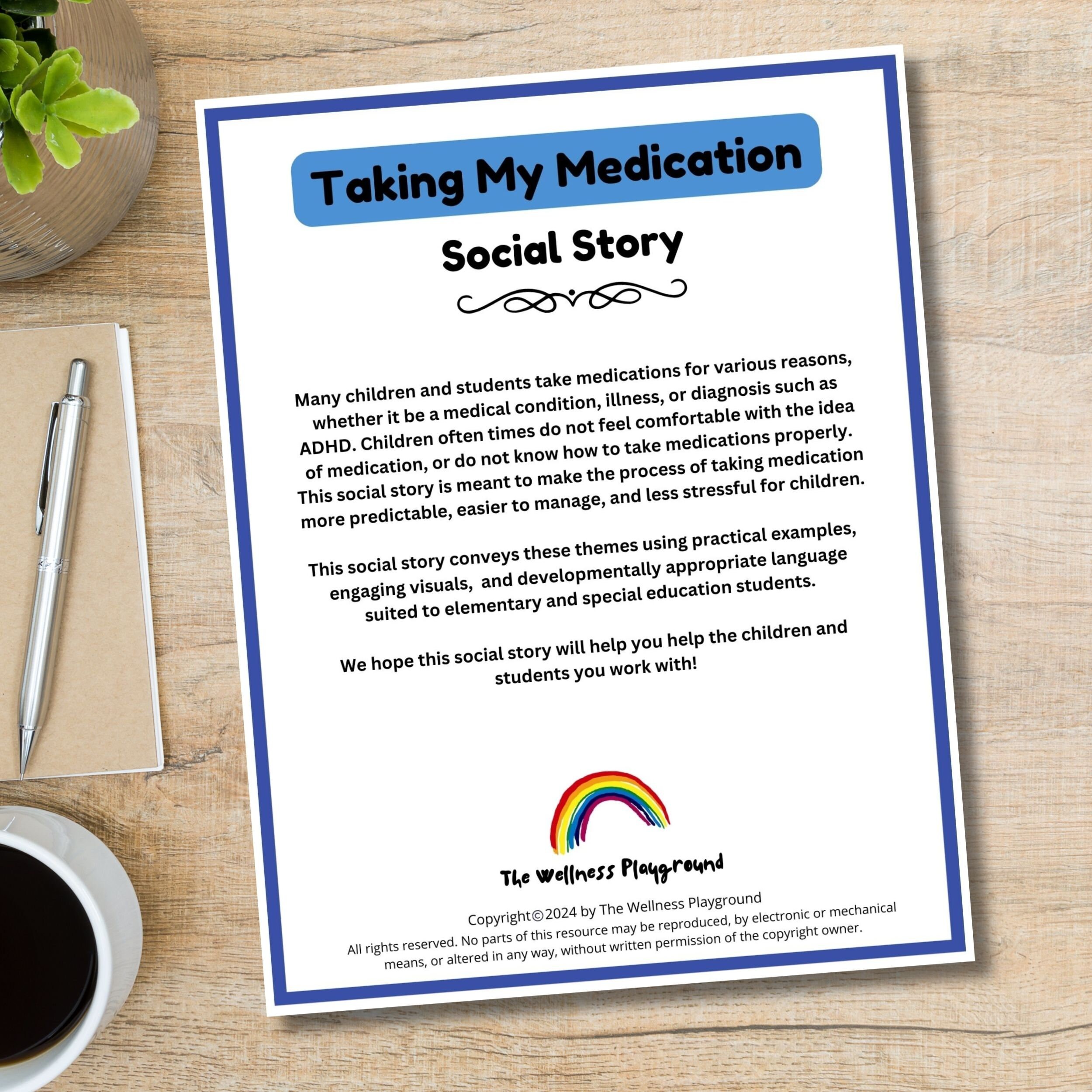 Taking Medication Social Story: ADHD Life Skills Lesson - Etsy