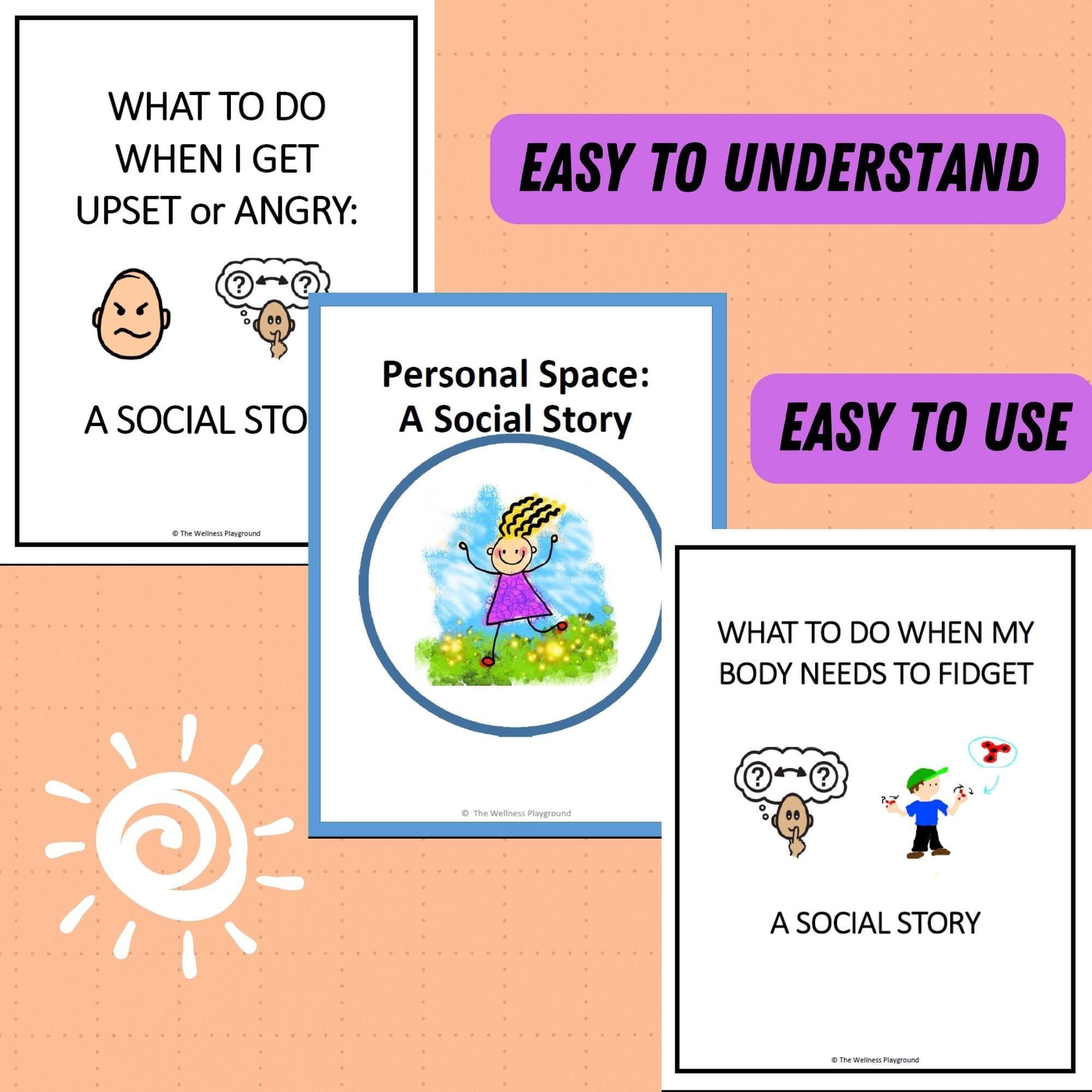 Social Story Bundle on Self-regulation Skills | Printable Social ...