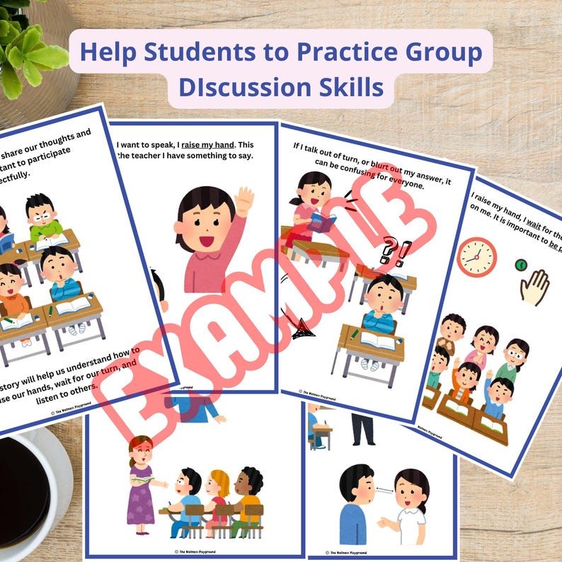 Social Story Participating in Classroom Discussions | Elementary Social ...