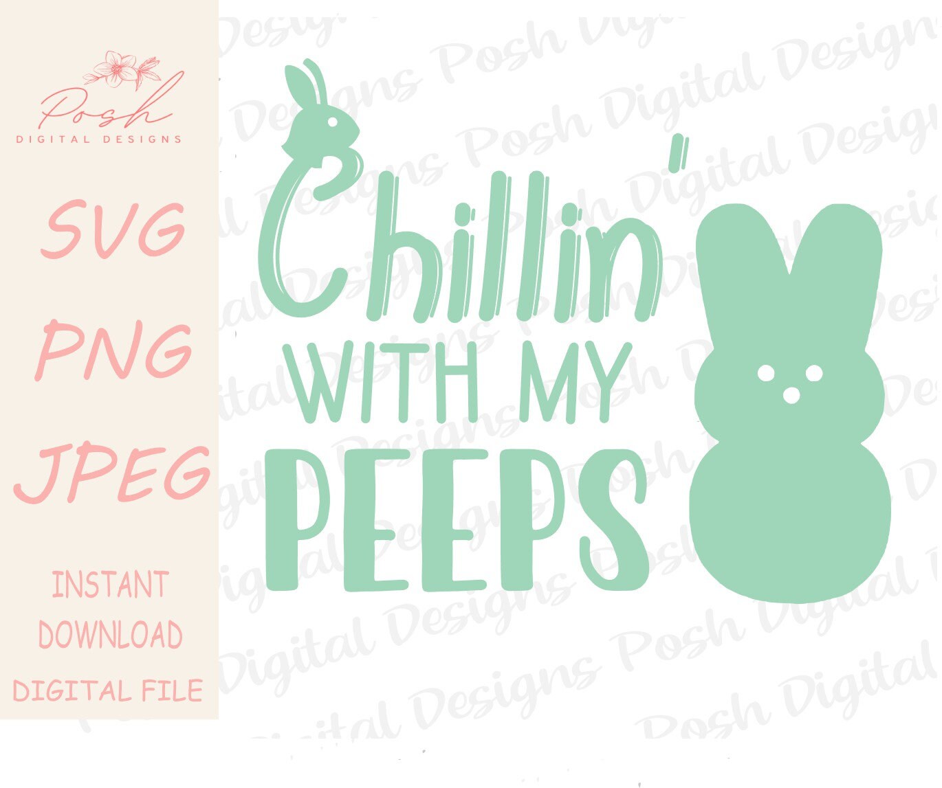 Easter SVG, Peep SVG, Cute Peeps Svg, Bunny Clip Art, Bunny Jpg, Cricut ...