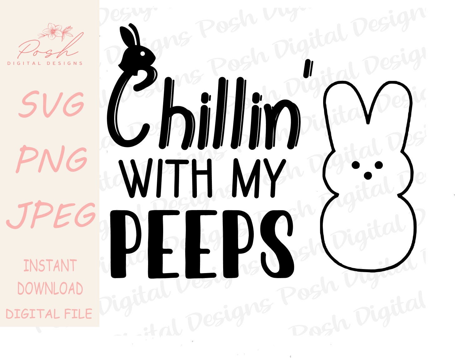 Easter SVG, Peep SVG, Cute Peeps Svg, Bunny Clip Art, Bunny Jpg, Cricut ...