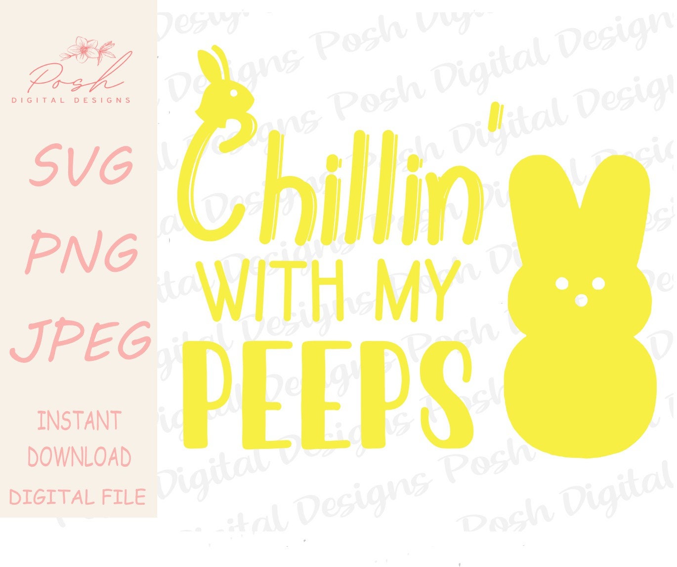 Easter SVG, Peep SVG, Cute Peeps Svg, Bunny Clip Art, Bunny Jpg, Cricut ...