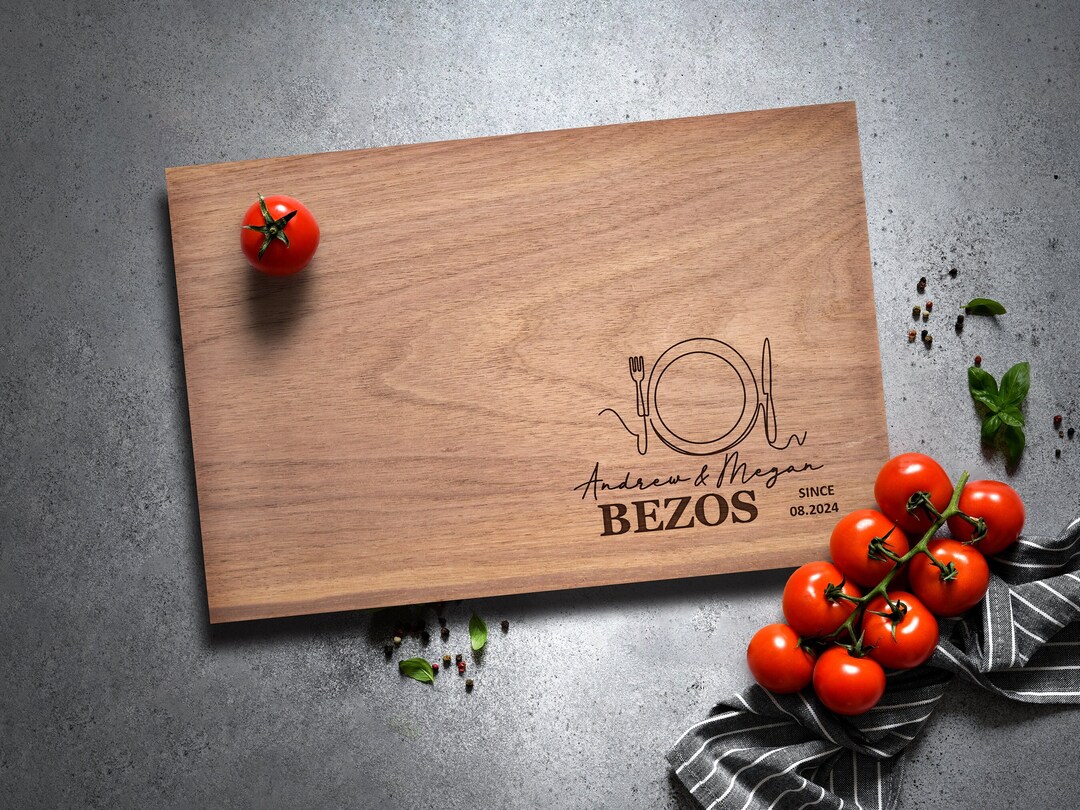 Personalized Engraved Cutting Board With Save the Date and Name Design ...