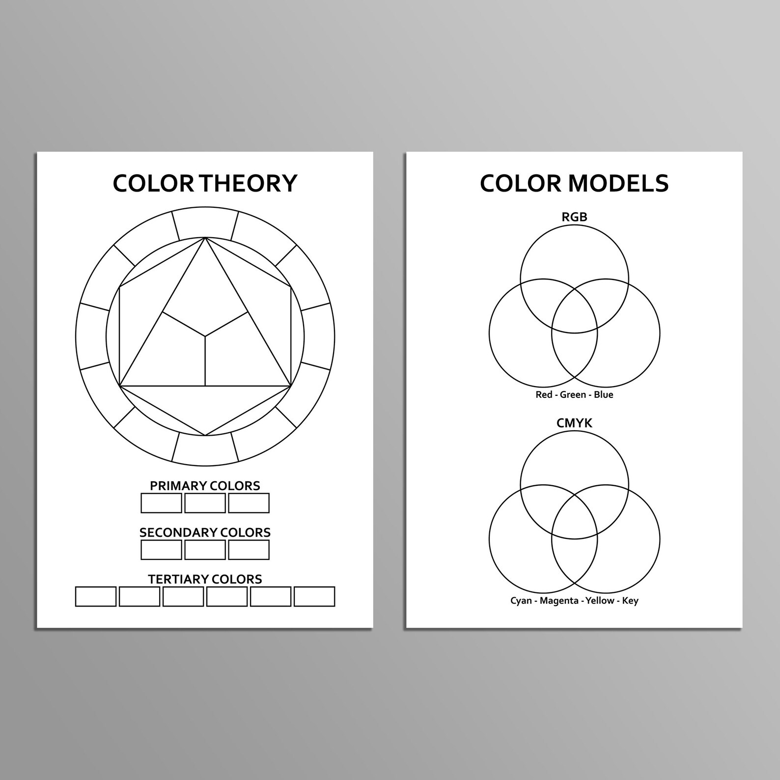 Printable Color Theory and Color Models Poster. Primary Color and ...