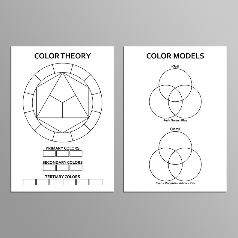 Printable Color Theory and Color Models Poster. Primary Color and ...