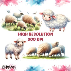 Watercolor Farm Animal PNG Clipart Set (digital Download) - Etsy