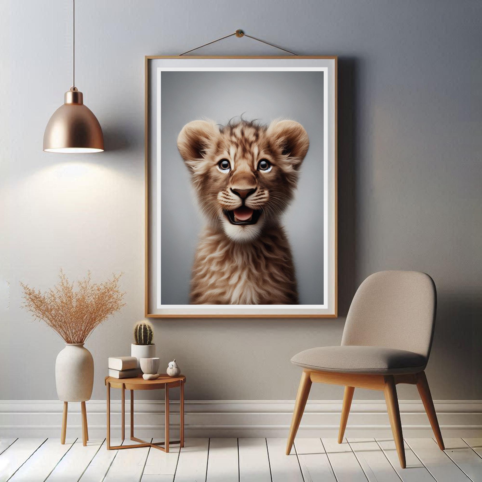 Printable Cute Wild Cat Posters Set. Sweet Baby Wild Cats Posters Set ...