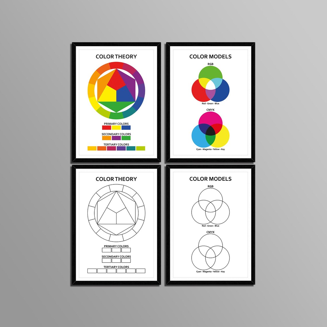 Printable Color Theory and Color Models Poster. Primary Color and ...