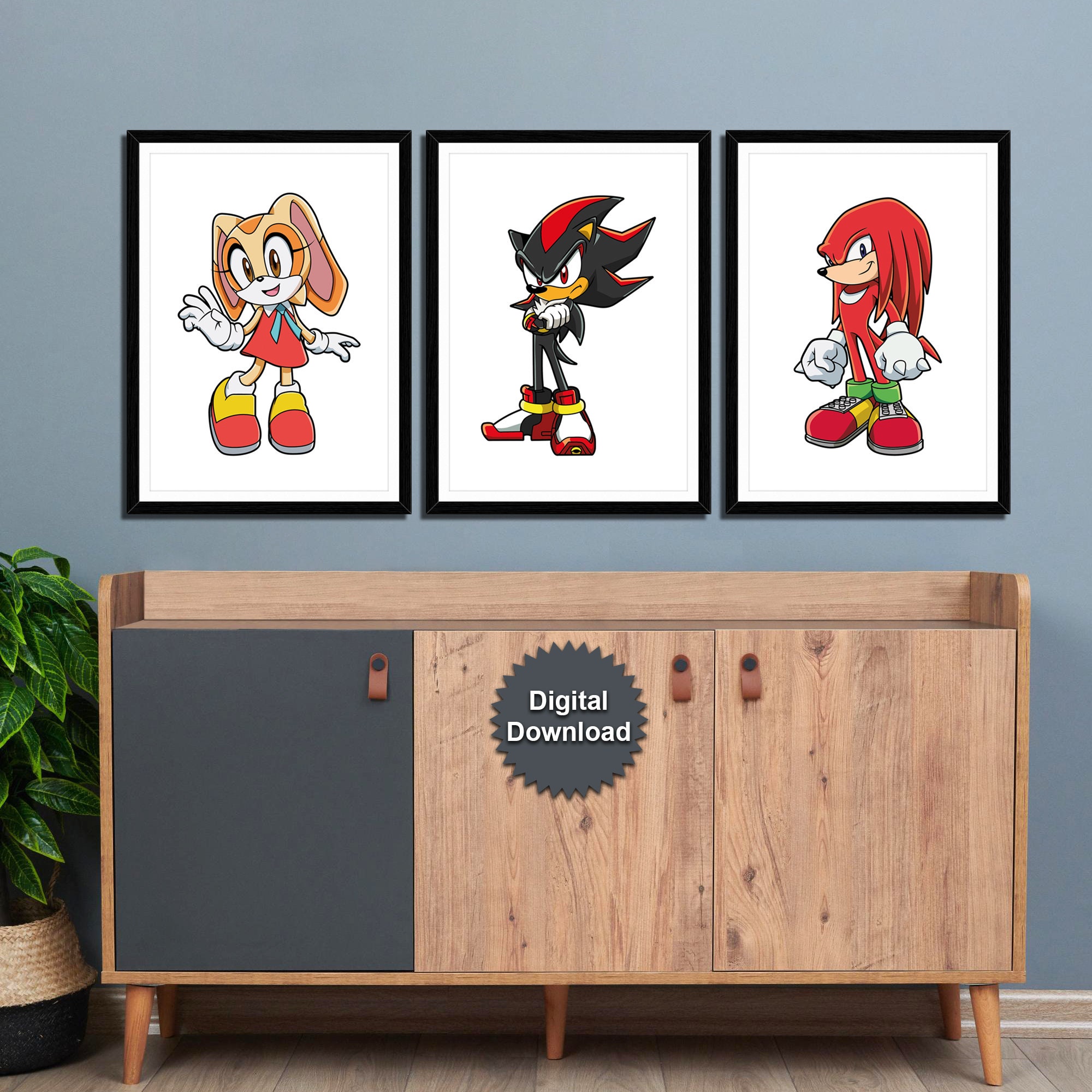 Minimally Designed Sonic Poster Set. Printable Game Poster. Video Game ...