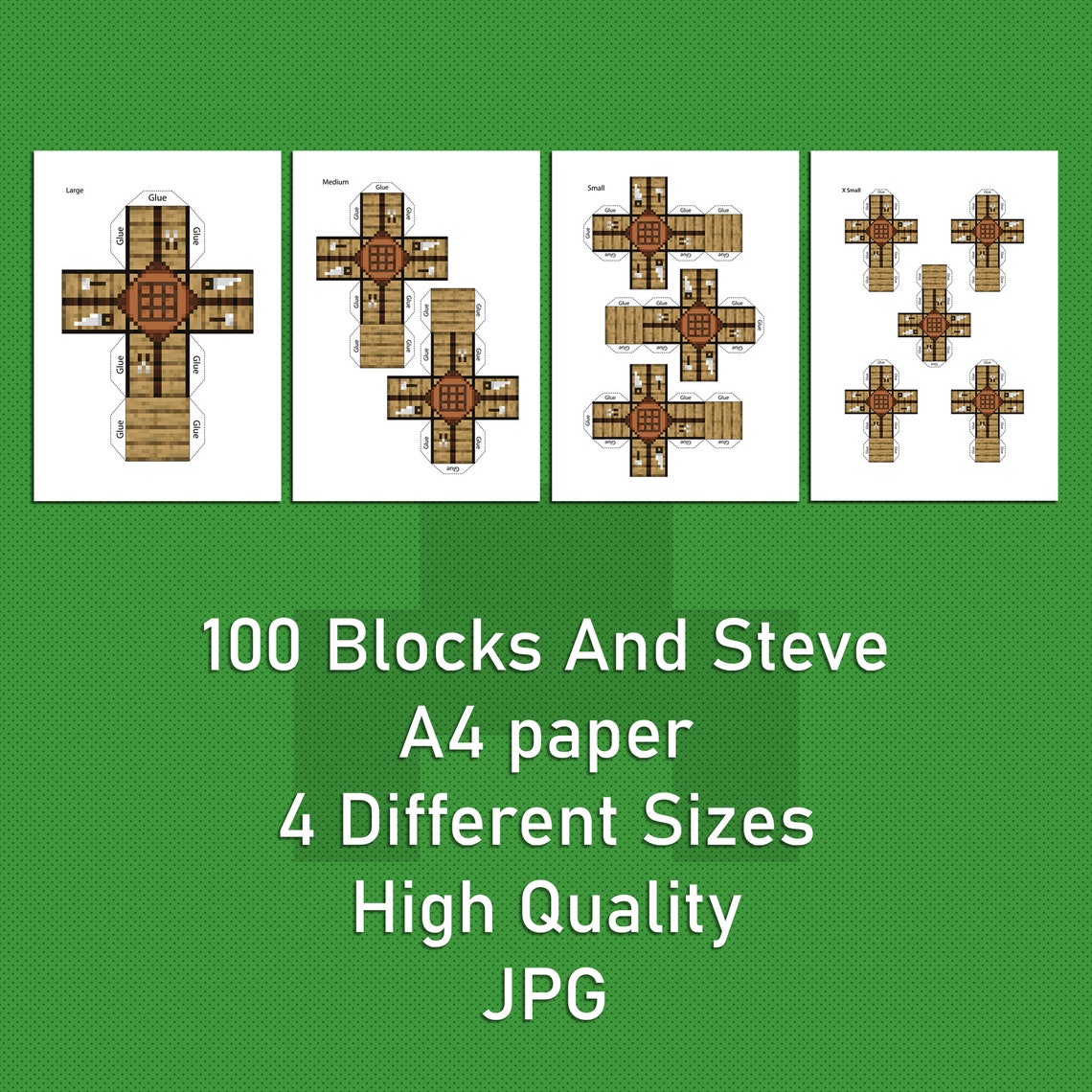DIY Minecraft Blocks. Printable 100 Different Minecraft Blocks ...