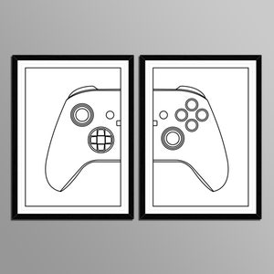 Printable Gamepad Poster Set. Set of 8. Printable Game Room Wall Decor ...