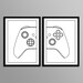 Gamepad Poster Set: Game Room Wall Art (digital Download) - Etsy