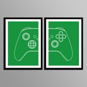 Printable Gamepad Poster Set. Set of 8. Printable Game Room Wall Decor ...