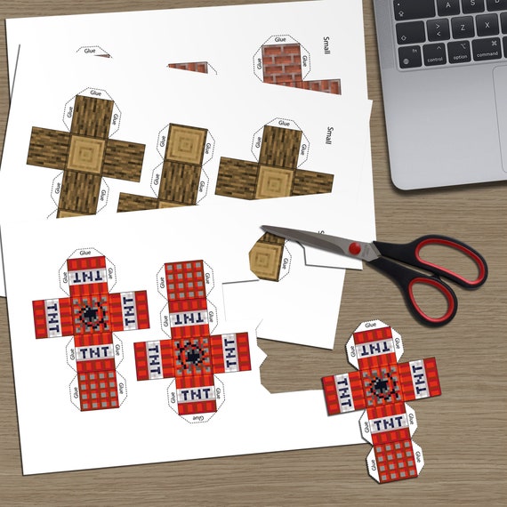 Minecraft Blocks Papercraft Tnt