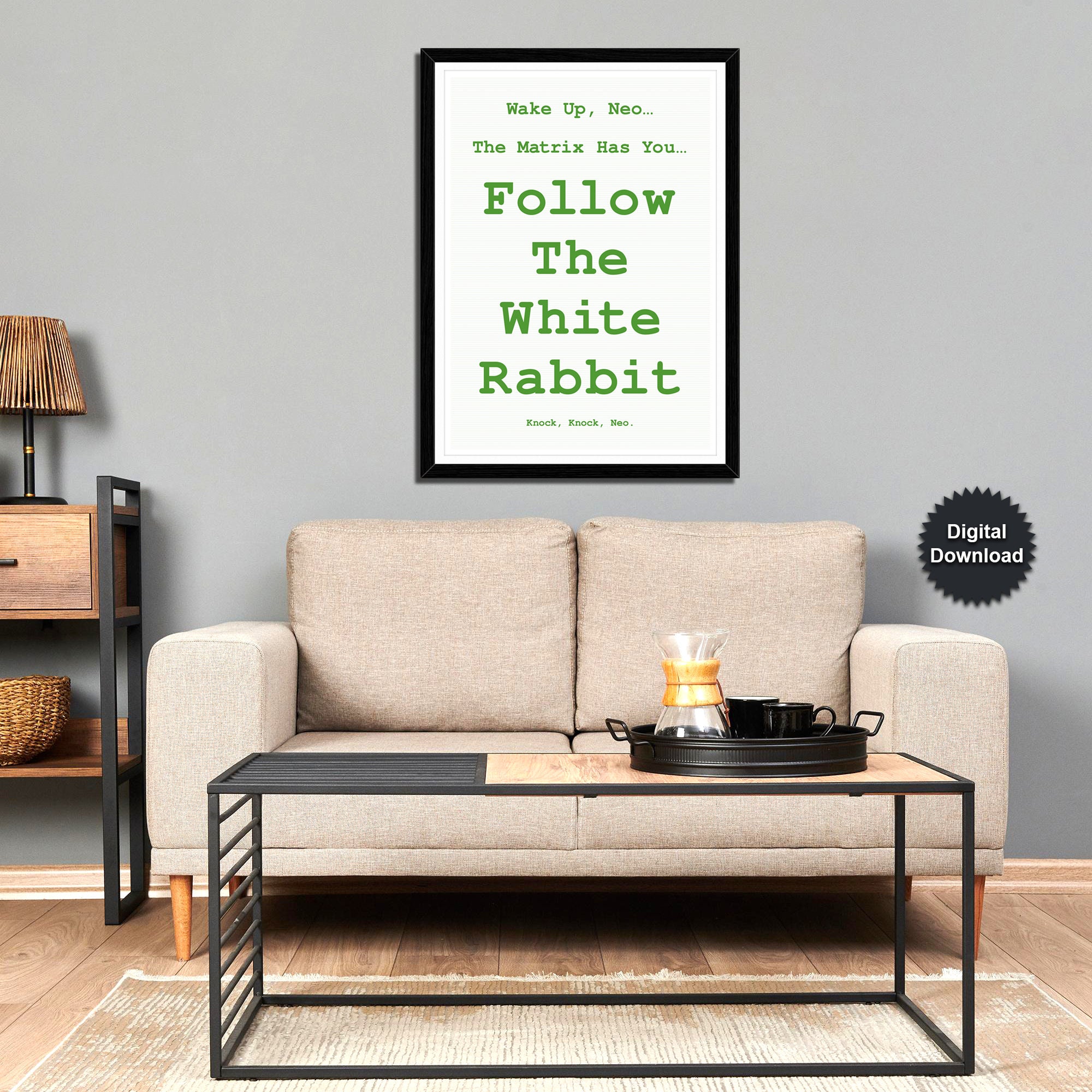 Printable Matrix Poster With Minimal Design. Alice in Wonderland Poster ...