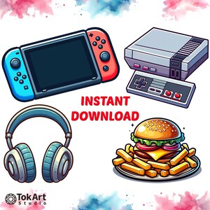 Watercolor Cartoon Style Transparent PNG Gamer Images. Watercolor ...