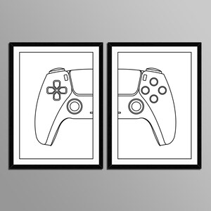 Printable Gamepad Poster Set. Set of 8. Printable Game Room Wall Decor ...
