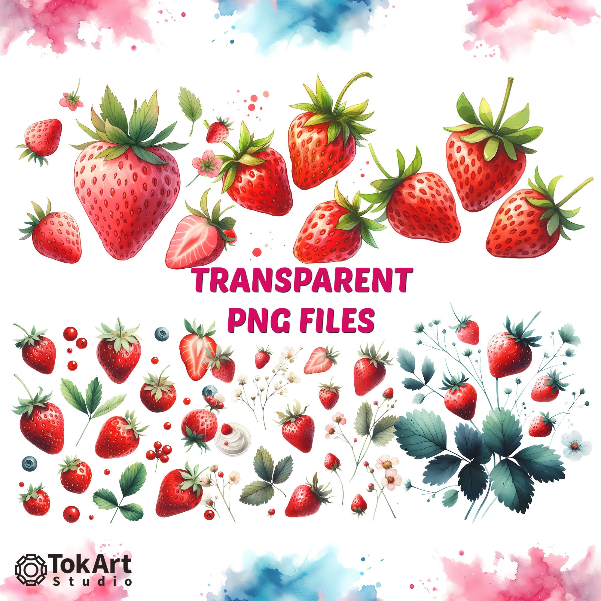 Watercolor Transparent PNG Fruit Images, Watercolor Colorful Fruit ...