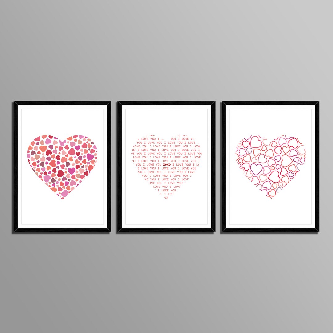 Printable Valentine's Day Heart Poster and Gift Tag. Valentine's ...